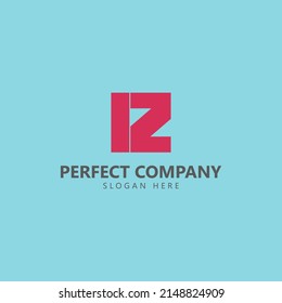 Iz Monogram Letter Vector Logo Shaped Stock Vector (Royalty Free ...