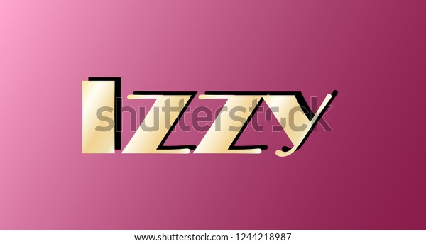Izzy Gold Shining Name Isolated On Stock Vector (Royalty Free) 1244218987