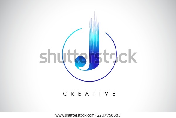 J Brush Stroke Letter Logo Design Stock Vector (Royalty Free ...