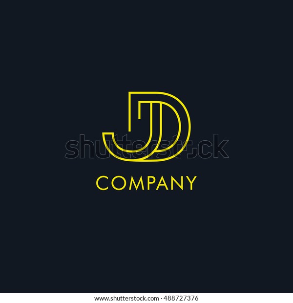 J D Letter Logo Design Stock Vector (Royalty Free) 488727376 | Shutterstock