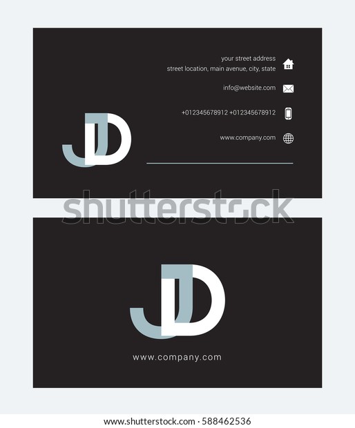 J D Letter Logo Design Vector Stock Vector (Royalty Free) 588462536 ...