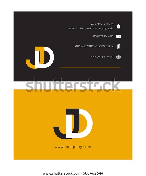 J D Letter Logo Design Vector Stock Vector (Royalty Free) 588462644 ...