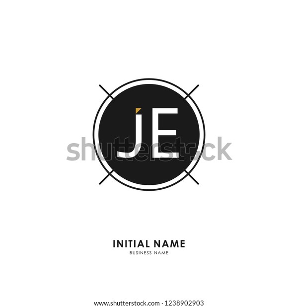 J E Je Initial Logo Letter Stock Vector (Royalty Free) 1238902903