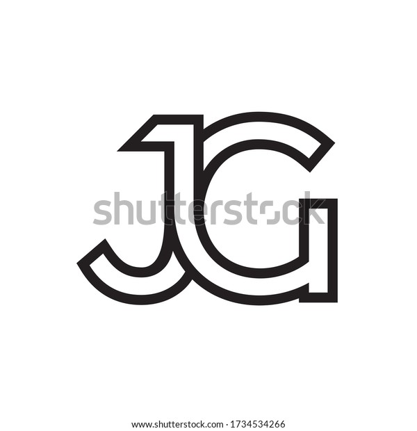 J G Initial Letter Lines Logo Stock Vector (Royalty Free) 1734534266 ...