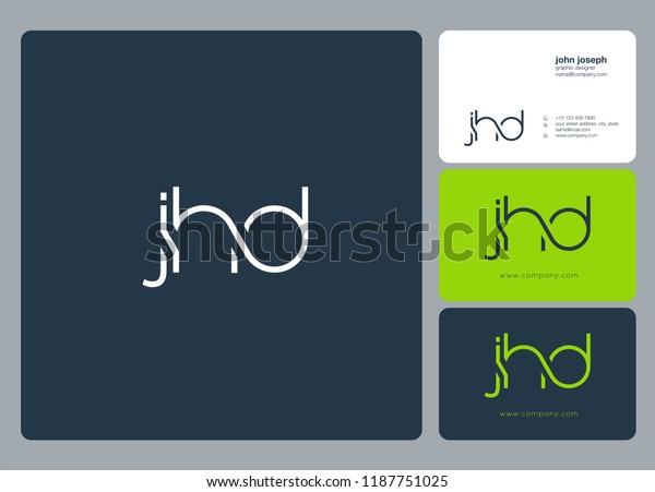 J H D Letters Joint Logo Stock Vector (Royalty Free) 1187751025