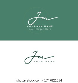J Ja Initial Letter Handwriting Signature Stock Vector (Royalty Free ...