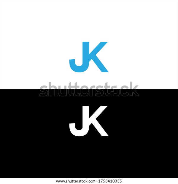J K Letter Logo Concept Design Stock Vector (Royalty Free) 1753410335 ...