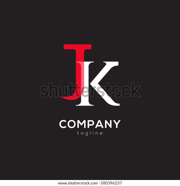 J K Letter Logo Design Vector Stock Vector (Royalty Free) 580396237 ...