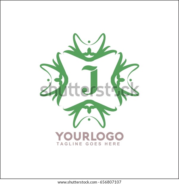 J Letter Emblem Woven Circle Monogram Stock Vector (Royalty Free ...