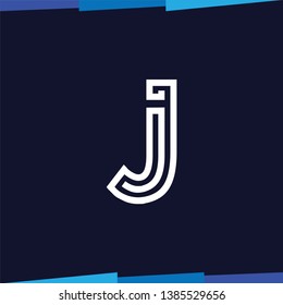 J Letter Line Logo Vector Template Stock Vector (Royalty Free ...