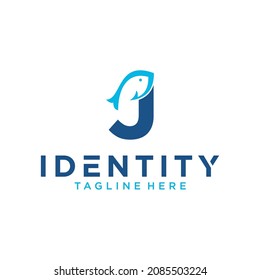 J Letter Logo Fish Vector Design Stock Vector (Royalty Free) 2085503224 ...