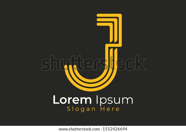J Letter Logo Simple Elegant Flat Stock Vector (Royalty Free ...