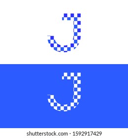 J Letter Pixel Logo Design Template Stock Vector (Royalty Free ...