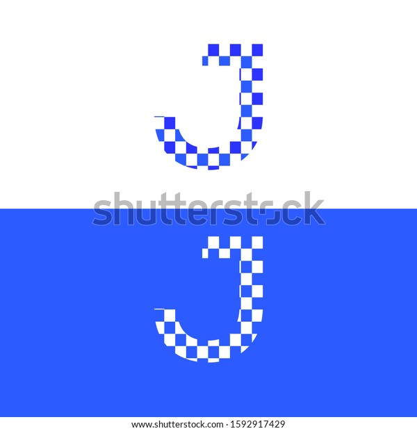 J Letter Pixel Logo Design Template Stock Vector (Royalty Free ...