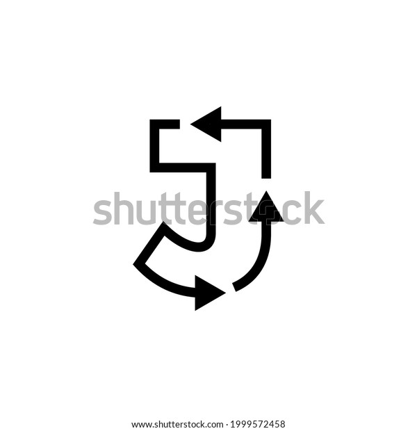 J Letter Recycle Logo Vector Icon Stock Vector (Royalty Free ...