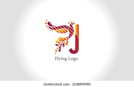 J Logo Letter Flying Bird Stock Vector (Royalty Free) 2148909985 ...