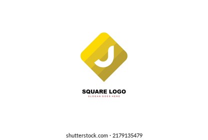 J Logo Square Identity Letter Template Stock Vector (Royalty Free ...