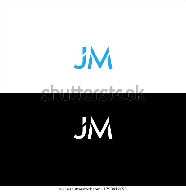 J M Letter Logo Concept Design Stock Vector (Royalty Free) 1753412693 ...