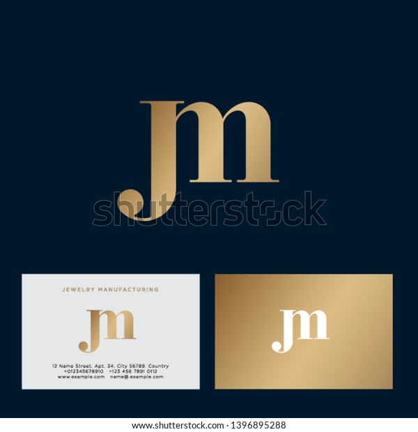 J M Monogram J M Letters Stock Vector (Royalty Free) 1396895288 ...