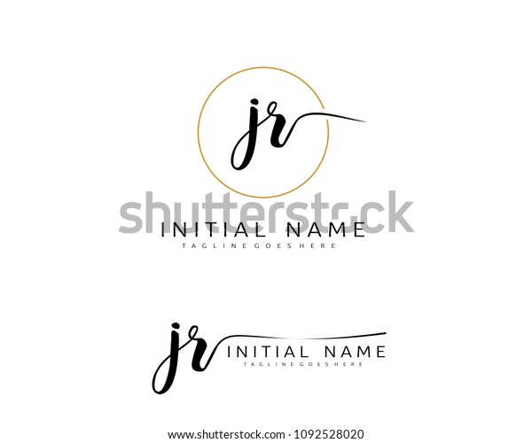 J R Initial Handwriting Logo Vector Stock Vector (Royalty Free ...