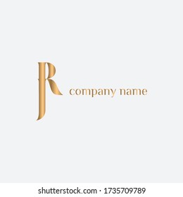 J R Initial Minimalist Logo Letters Stock Vector (Royalty Free ...