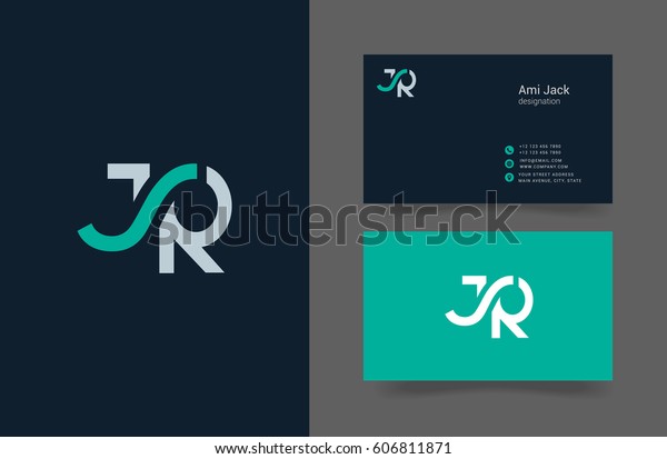 J R Letter Logo Design Vector Stock Vector (Royalty Free) 606811871 ...