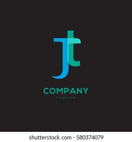 J T Initials Logo Personal Corporate Stock Vector (Royalty Free) 1608319303