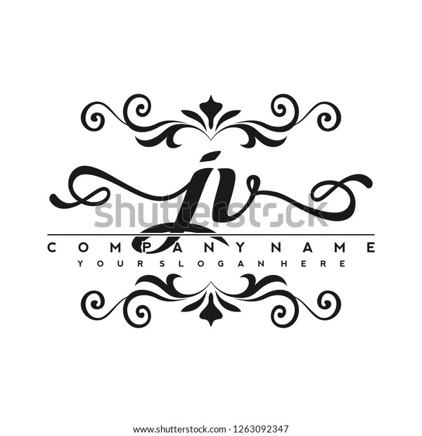 J V Initial Handwriting Logo Vector Stock Vector (Royalty Free ...