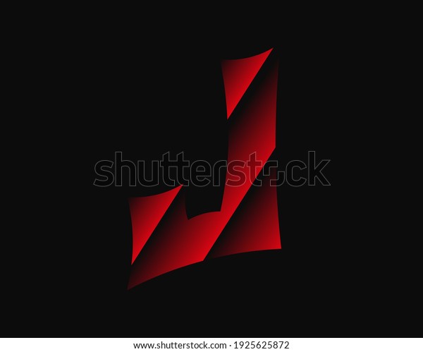 J vector horror, letra aterradora. El: vector de stock (libre de ...