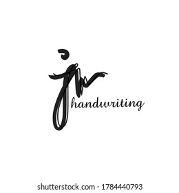 J W Jw Initial Letter Handwriting Stock Vector (Royalty Free ...