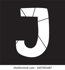 J White Vector Alphabet Letter Isolated Stock Vector (Royalty Free ...
