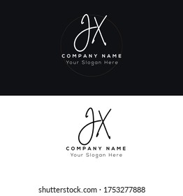 J X Jx Initial Letter Handwriting Stock Vector (Royalty Free ...