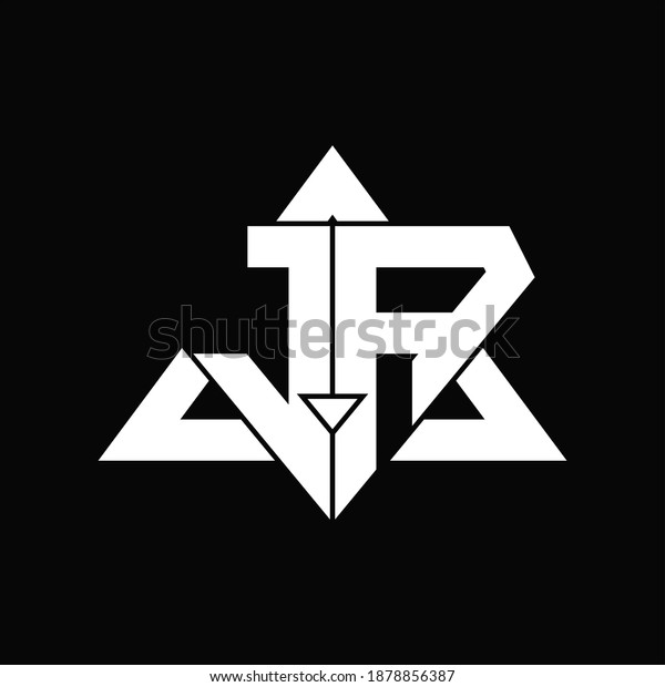 Ja Logo Monogram Isolated Triangle Shape Stock Vector (Royalty Free ...