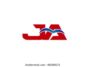 Ja Logo Vector Graphic Branding Letter Stock Vector (Royalty Free ...