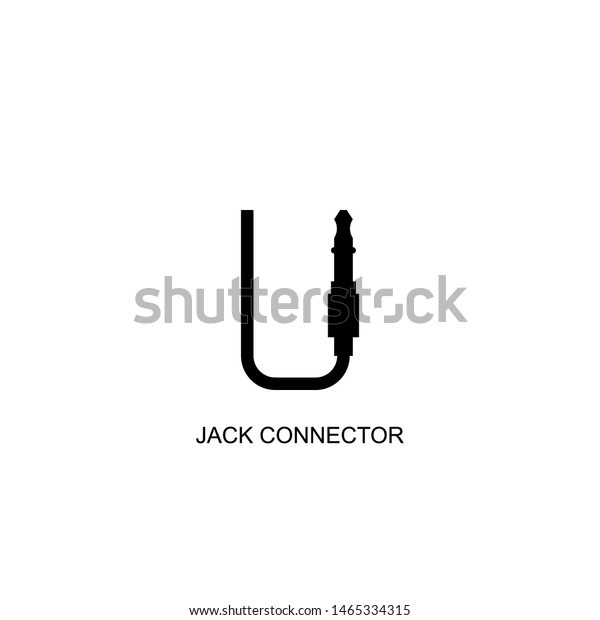 Jack Connector Icon Vector Black Design Stock Vector (Royalty Free ...