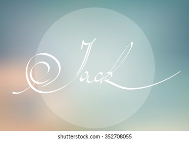 Jack Hand Lettering Personal Name Handmade: vector de stock (libre de ...