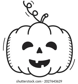 Jack Head Linear Style Icon Halloween Stock Vector (Royalty Free ...