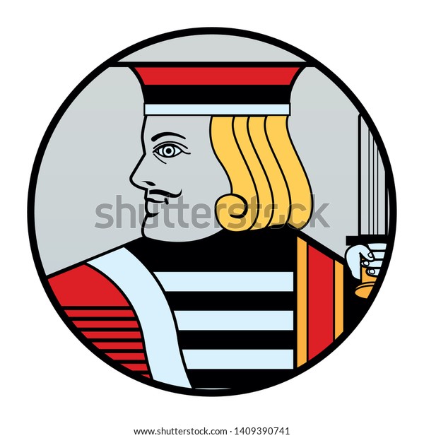 Jack Round Icon Cards Cartoon Vector Stock Vector (Royalty Free) 1409390741