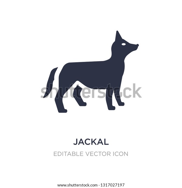 Jackal Icon On White Background Simple Stock Vector (Royalty Free ...