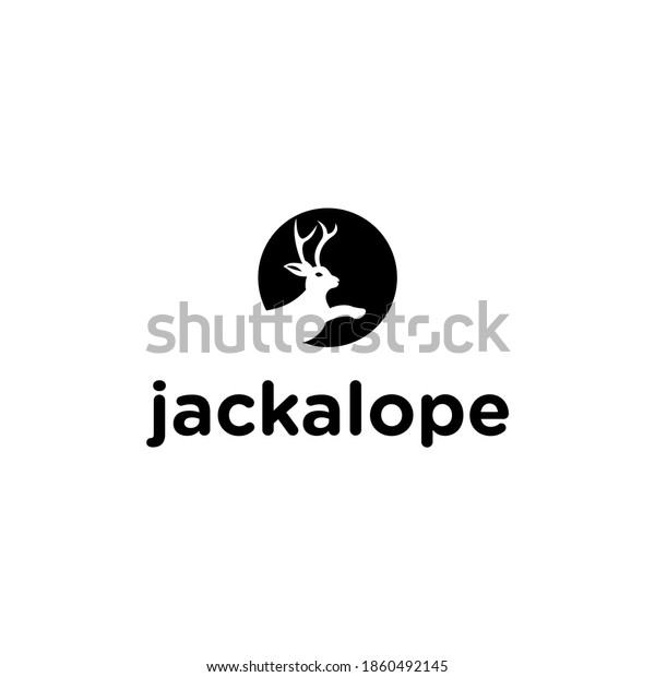 Jackalope Mythical Logo Vector Design Stock Vector (Royalty Free ...