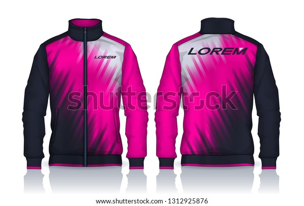Jacket Design Sportswear Track Front Back Stock Vector (Royalty Free ...