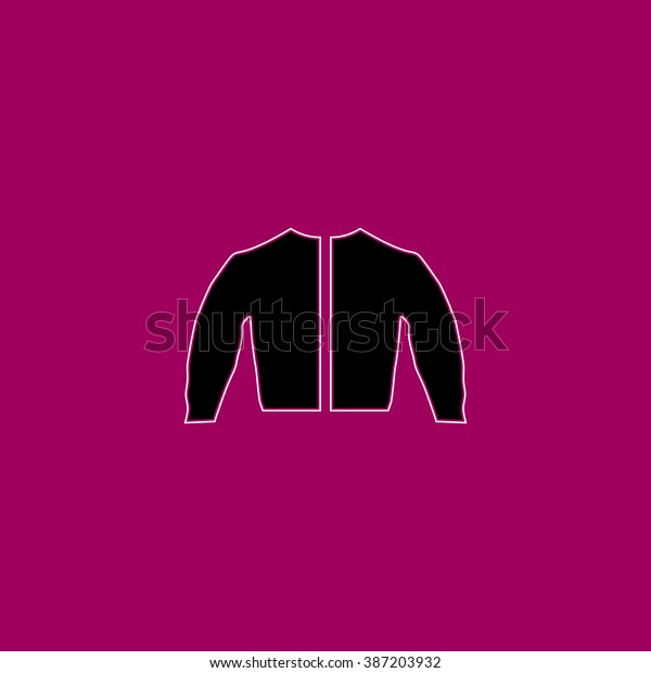 Jacket Flat Symbol Pictogram Over Purple Stock Vector (Royalty Free ...