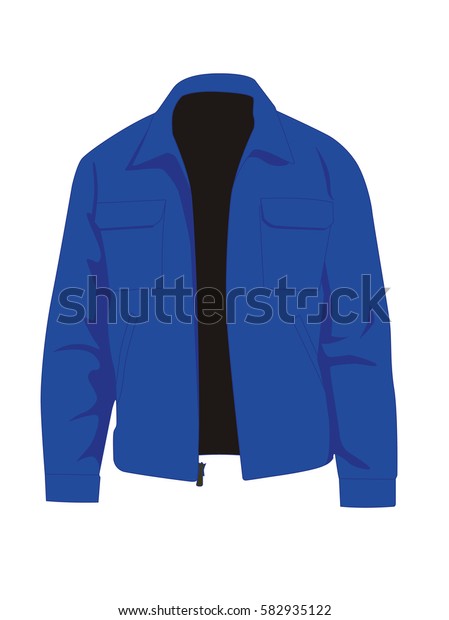 Jacket Vector Blue Realistic Vector Illustration Stock Vector (Royalty ...
