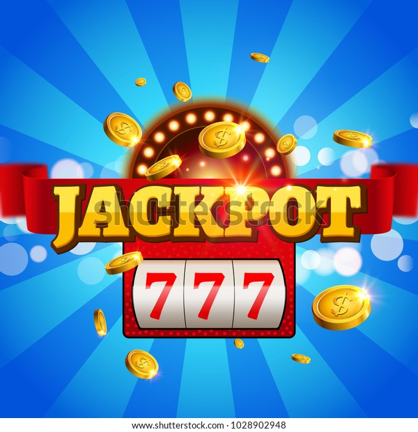 Jackpot 777 Gambling Poster Design Money Stock Vector (Royalty Free ...