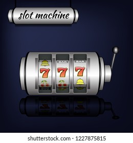 Slot Machine Illustration Sign Buttons Symbol Stock Vector (Royalty ...