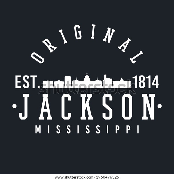Jackson Ms Usa Skyline Original Logotype Stock Vector (Royalty Free ...