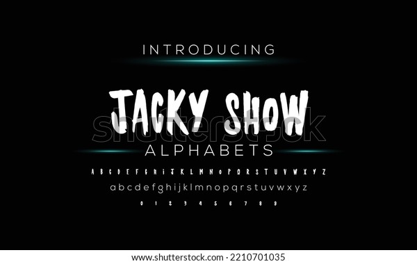 Jacky Show Vector Brush Style Font Stock Vector (Royalty Free ...