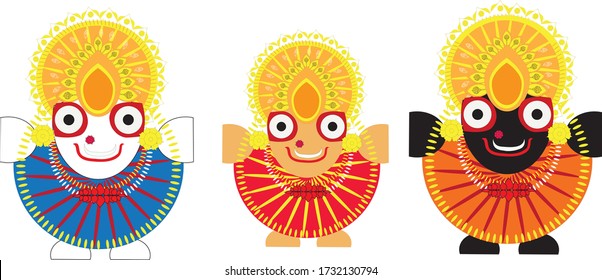 Jagannath Face Vector Graphics Illustration Stock Vector (Royalty Free ...