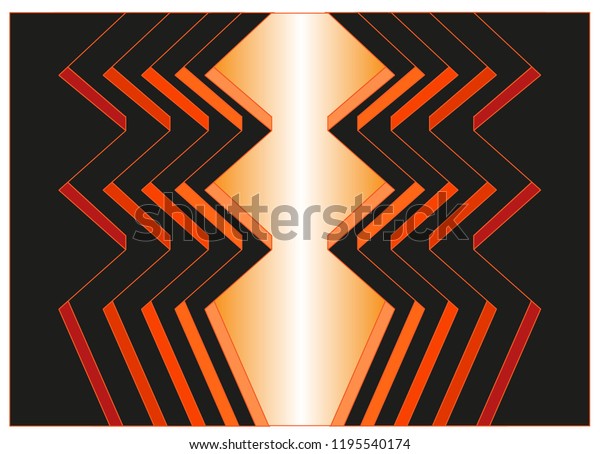 Jagged Hell Graduated Temperature Dream Fantasy Stock Vector (Royalty ...