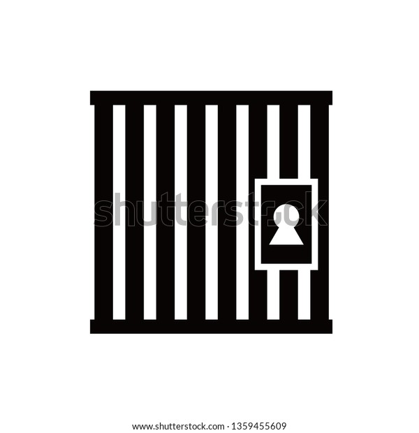 Jail Vector Icon Imprisonment Symbol Prison Stock Vector (Royalty Free ...